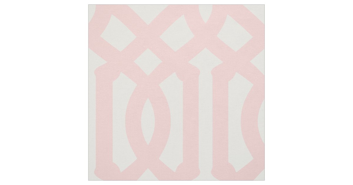 Light Pink Trellis Large Scale Fabric | Zazzle