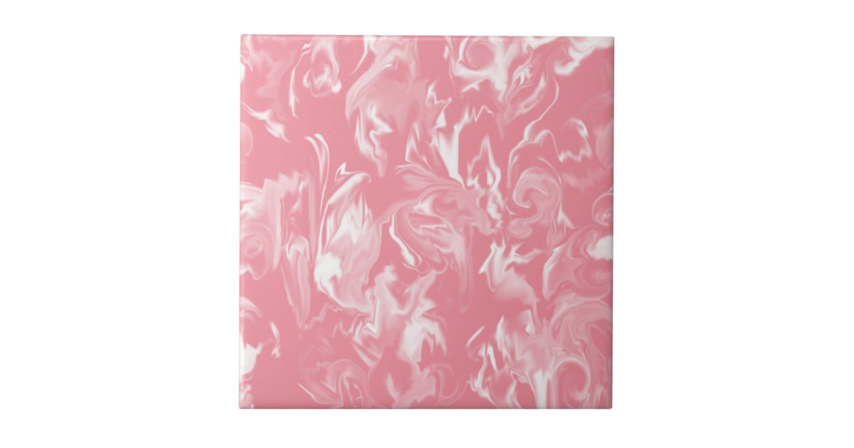 Light Pink & White Mixed Color Tile | Zazzle