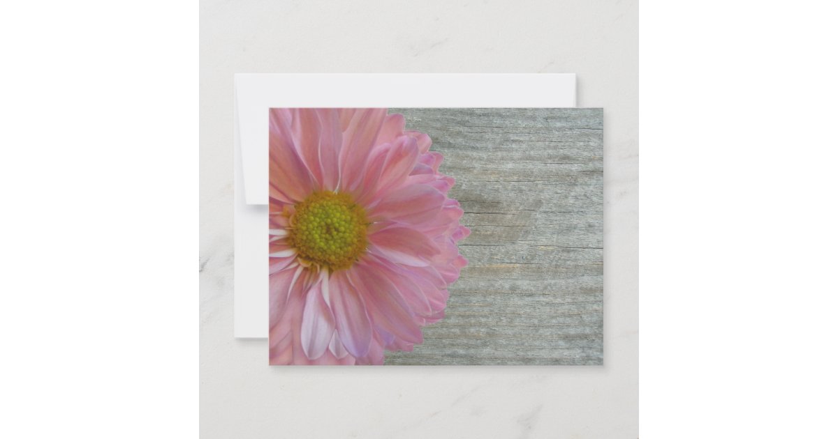 Light Purple Daisy & Barnwood Wedding Invitation | Zazzle