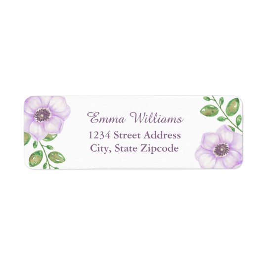 Light Purple Floral Address Labels | Zazzle.com