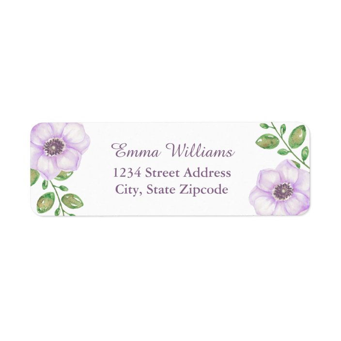 Light Purple Floral Address Labels | Zazzle.com
