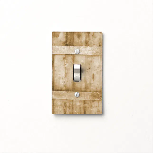 Light Rustic Brown Wood Light Switch Cover | Zazzle