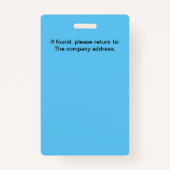 Light Sky Blue ID Photo Name Badge | Zazzle