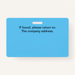 Light Sky Blue Photo ID Name Badge | Zazzle