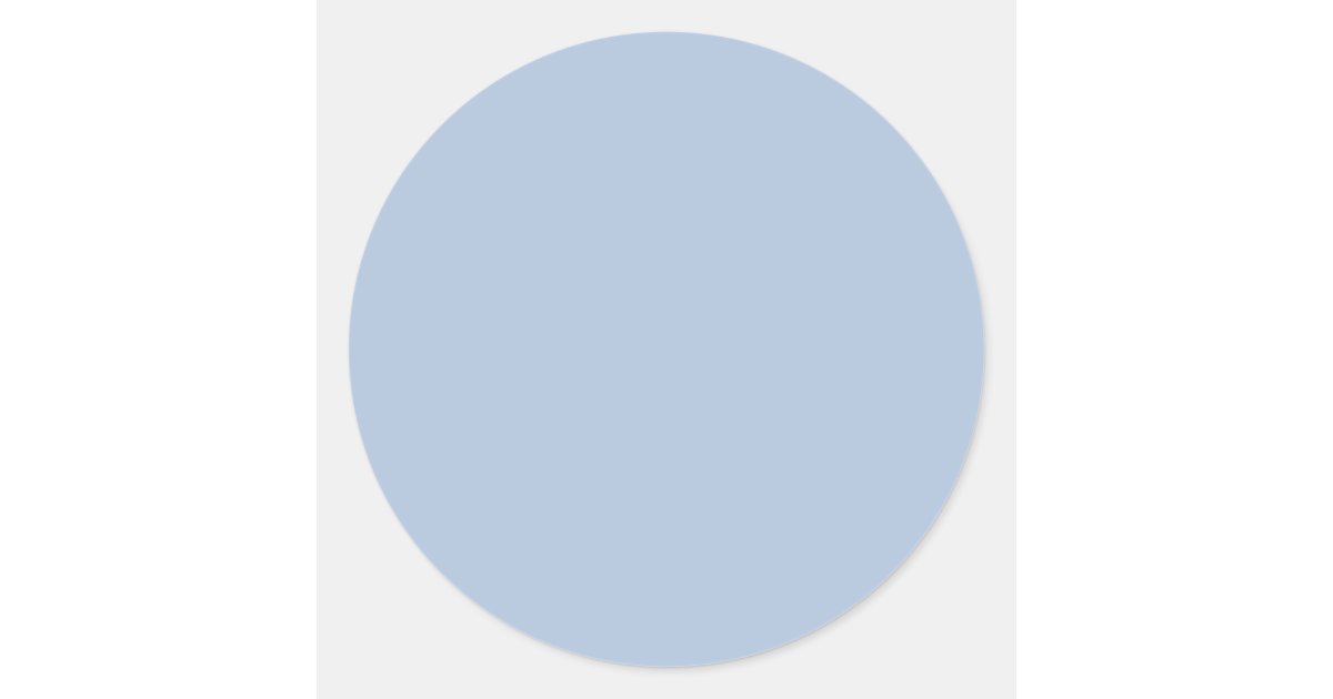 Light Steel Blue Solid Color Classic Round Sticker | Zazzle