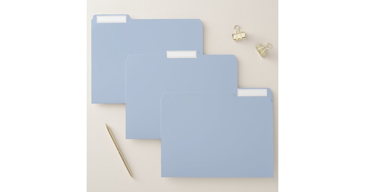 Light Steel Blue Solid Color File Folder | Zazzle