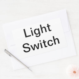 Light Switch Sign Rectangular Sticker | Zazzle