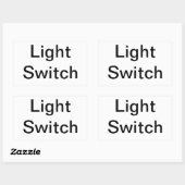 Light Switch Sign Rectangular Sticker | Zazzle
