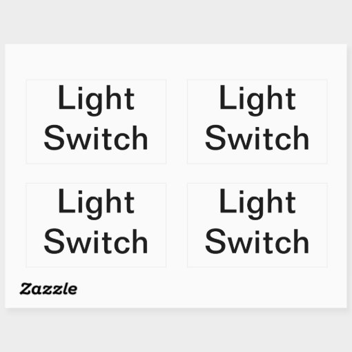 Light Switch Sign Rectangular Sticker | Zazzle
