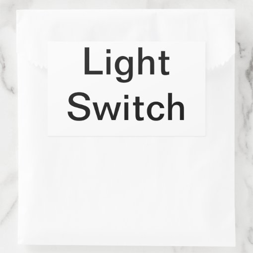 Light Switch Sign Rectangular Sticker | Zazzle
