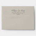 Light Taupe Wedding Return Address Envelope | Zazzle