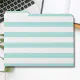 Light Turquoise and White Wide Horizontal Striped File Folder | Zazzle