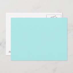 Light Turquoise Postcard | Zazzle