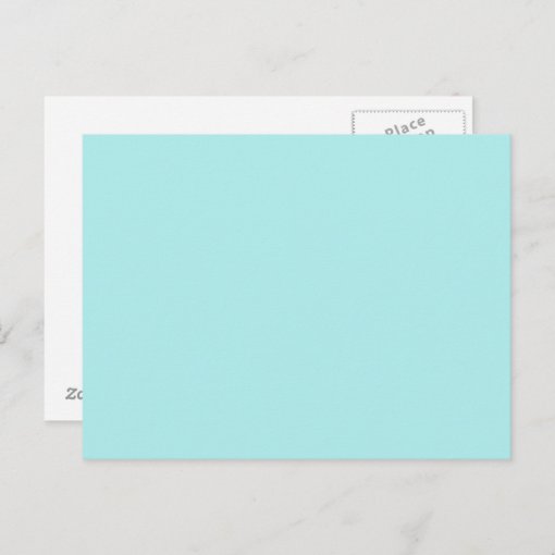 Light Turquoise Postcard | Zazzle