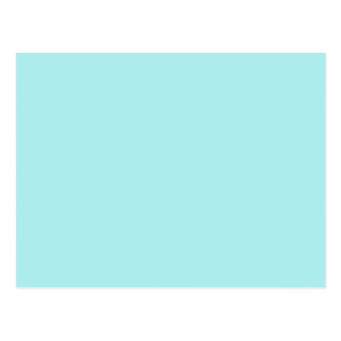 Light Turquoise Postcard | Zazzle.com