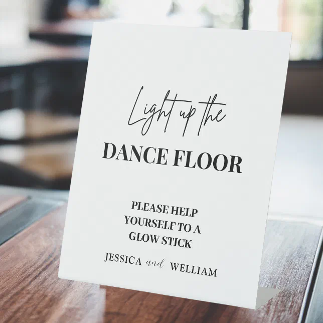 Light Up the Dance Floor | Glow Sticks Sign | Zazzle