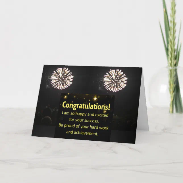 LIGHT UP THE SKY AND SAY ***CONGRATULATIONS*** CARD | Zazzle