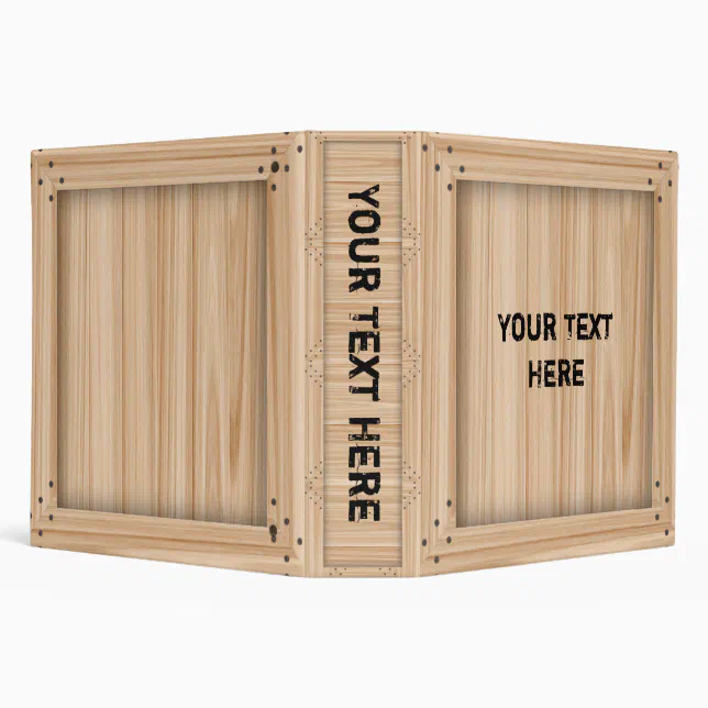 Light Wood Crate - Binder | Zazzle