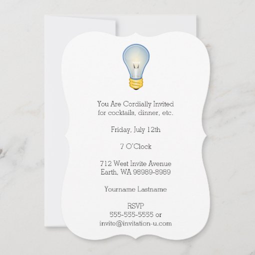 Lightbulb Invitation | Zazzle