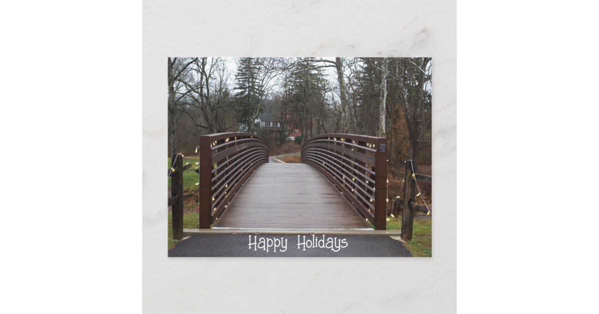 Lighted Bridge Photo Postcard | Zazzle