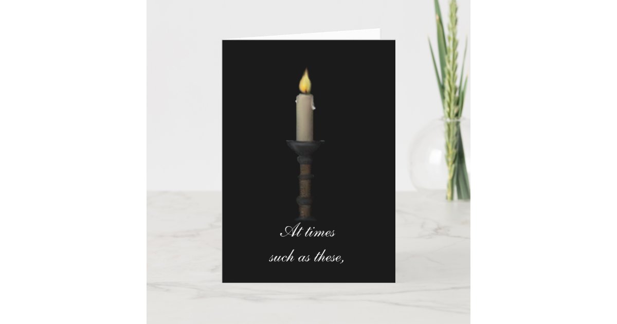 Lighted Candle Sympathy Card | Zazzle