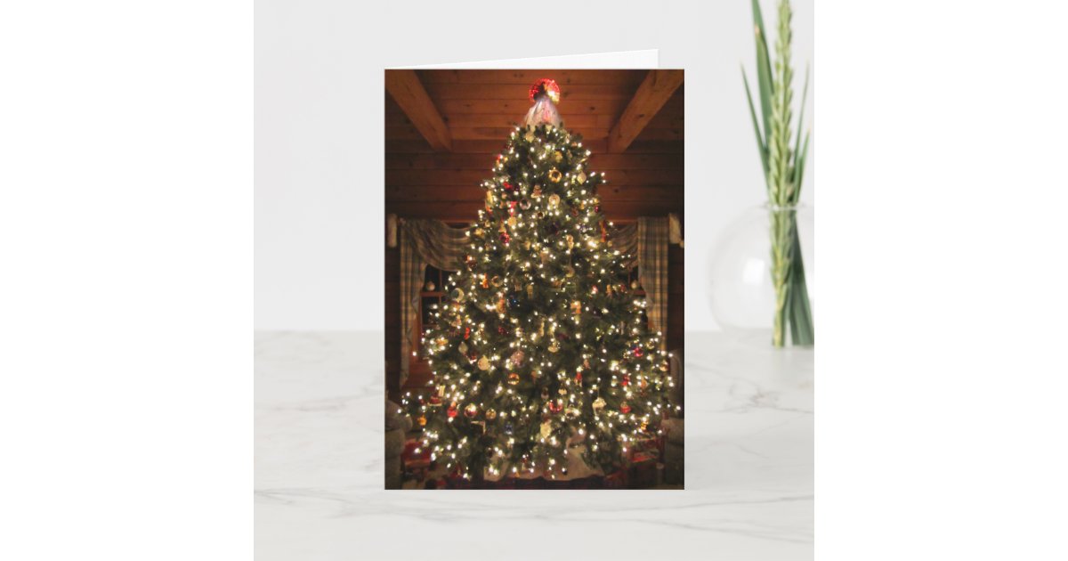 Lighted Christmas Tree Card | Zazzle