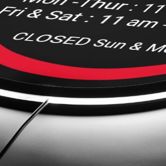 Lighted Open Sign Hours | Zazzle