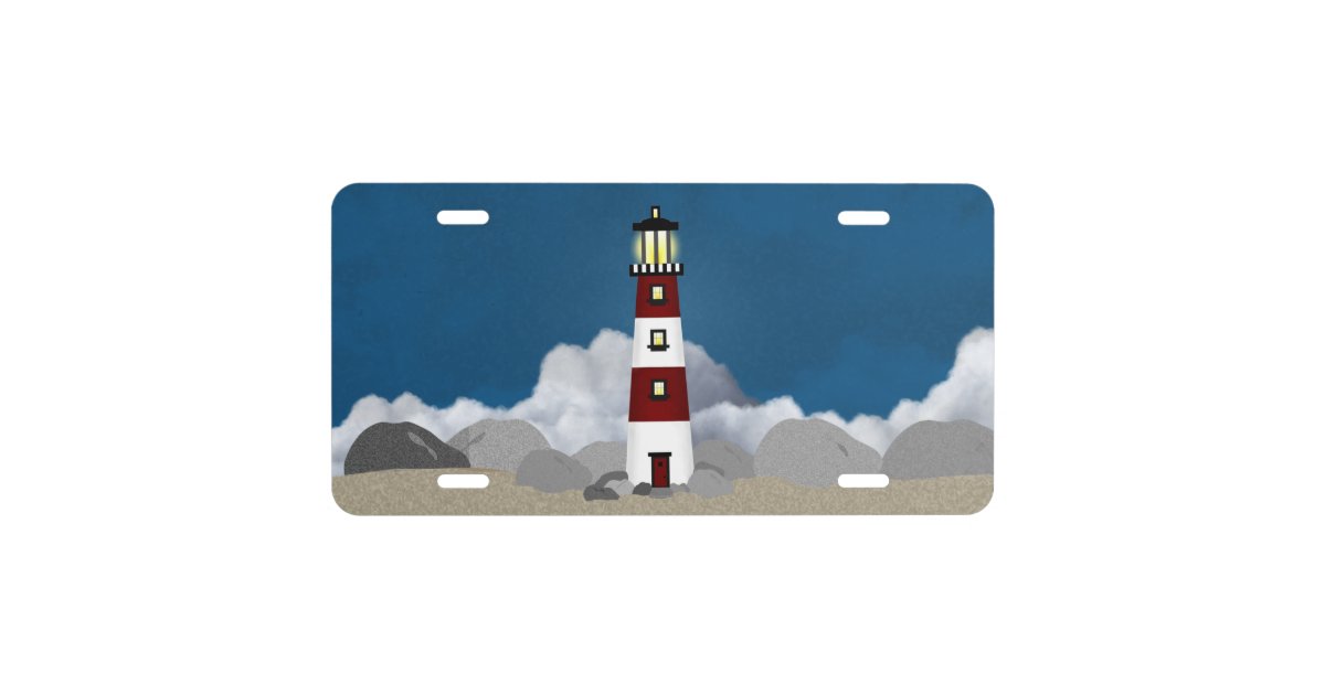 Lighthouse Aluminum License Plate | Zazzle
