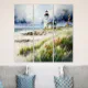 Lighthouse and Beach Scene Triptych | Zazzle