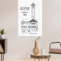 LIGHTHOUSE at ALCATRAZ ISLAND ARCHITECTURE DRAWING Poster | Zazzle