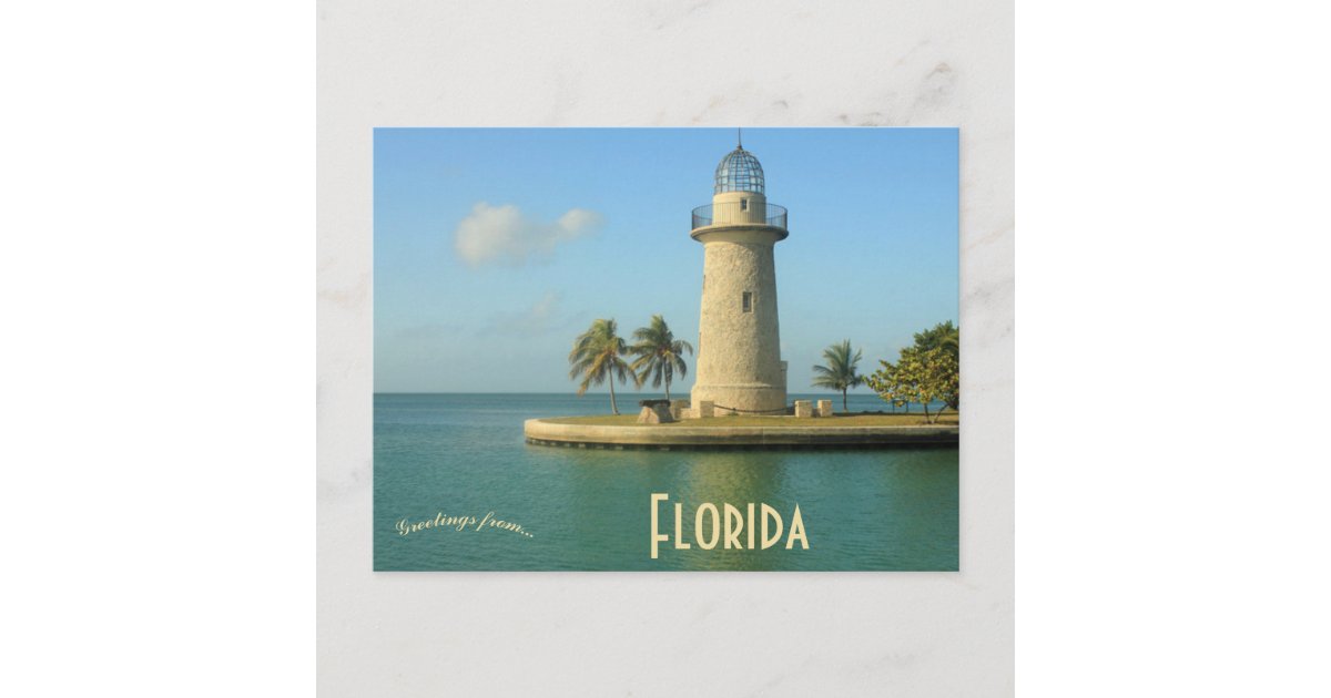 Lighthouse at Biscayne National Park Postcard | Zazzle