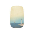 Lighthouse Beach Scene Finger Nails Minx Nail Art | Zazzle