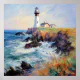 Lighthouse By The Sea - French Impressionism Art Poster | Zazzle