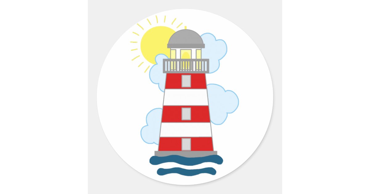 Lighthouse Classic Round Sticker | Zazzle