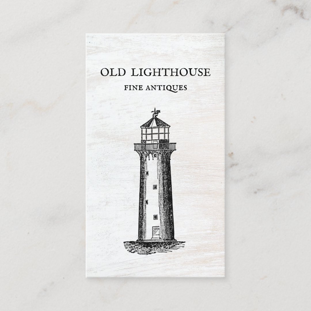 Lighthouse Etching Square Business Card | Zazzle