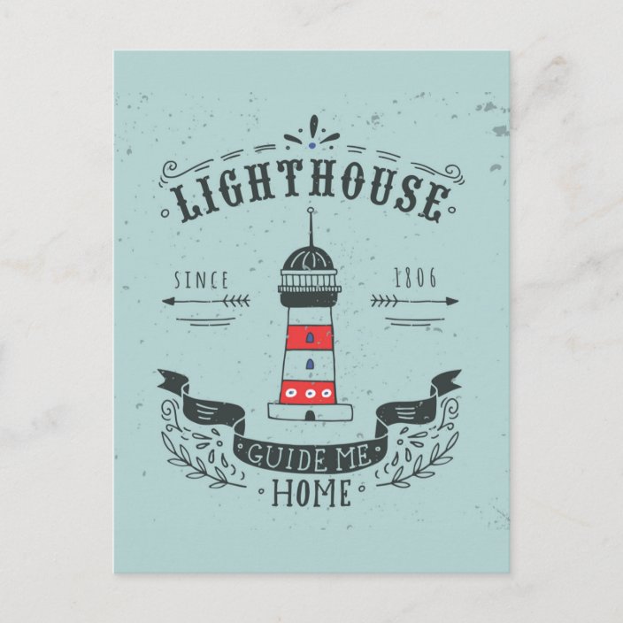Lighthouse Guide Me Home Poster Postcard | Zazzle.com
