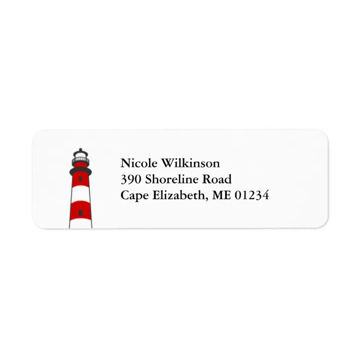 Lighthouse Label | Zazzle
