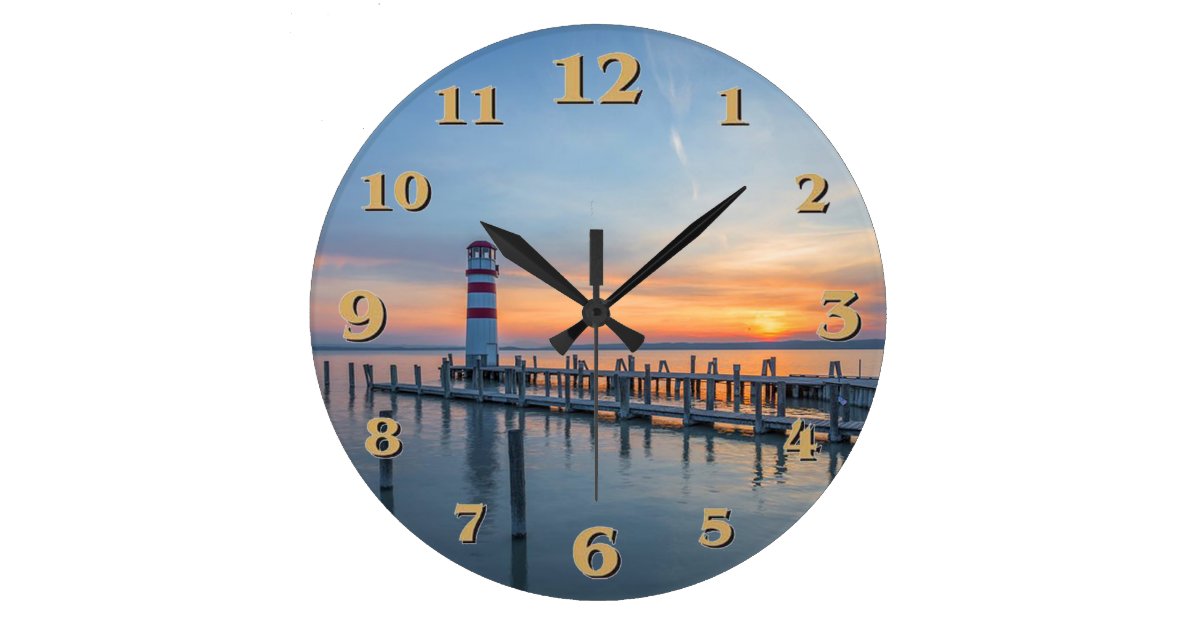Lighthouse Large Clock | Zazzle.com