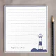 Lighthouse Navy Blue Notepad | Zazzle