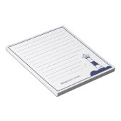 Lighthouse Navy Blue Notepad | Zazzle