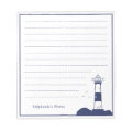 Lighthouse Navy Blue Notepad | Zazzle