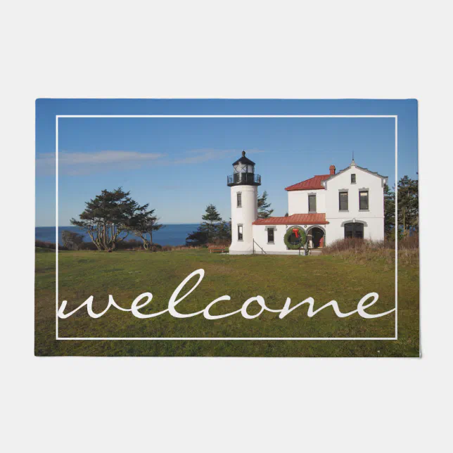 Lighthouse Personalized Door Mat | Zazzle