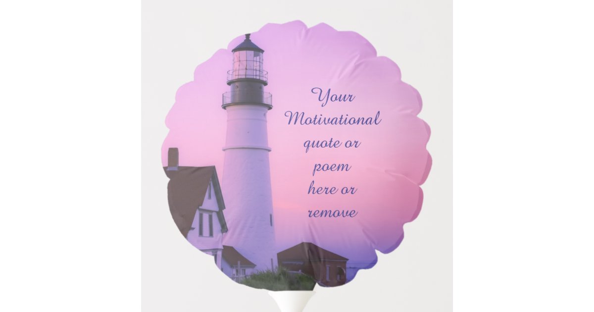 Lighthouse Pink Sky Balloon | Zazzle