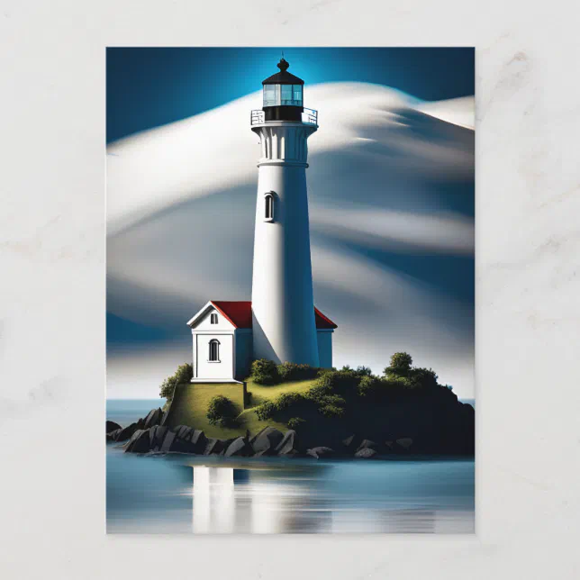 Lighthouse, Postcard for Postcrossing | Zazzle