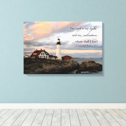 Lighthouse Scripture Wall Art Christian Home Decor | Zazzle