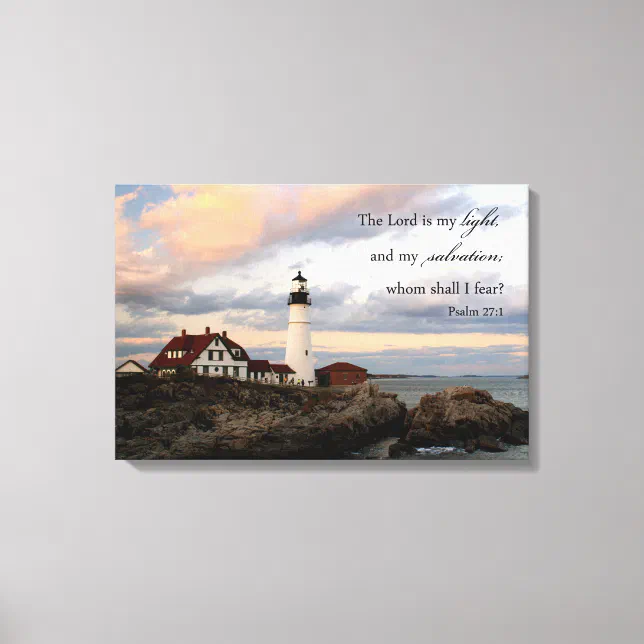 Lighthouse Scripture Wall Art Christian Home Decor | Zazzle
