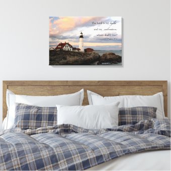Lighthouse Scripture Wall Art Christian Home Decor | Zazzle