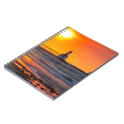 Lighthouse Sunset Notebook | Zazzle