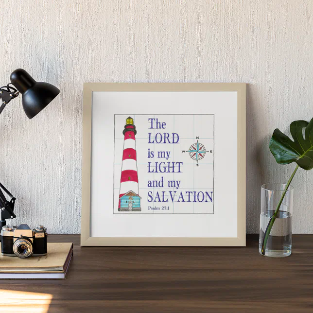 Lighthouse The Lord Is My Light and Salvation Poster | Zazzle