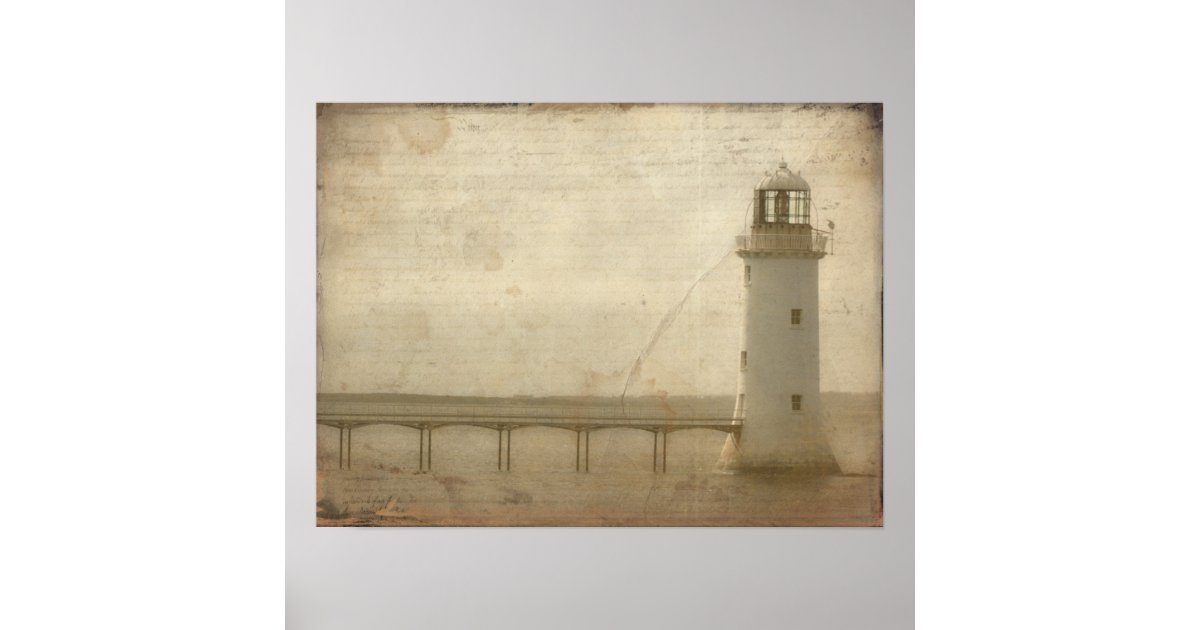 Lighthouse With Texture Poster | Zazzle